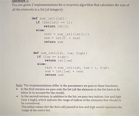 Solved 1 ﻿make Sure You Understand The Recursive Idea Of