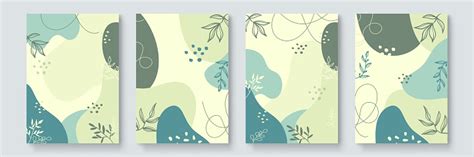 소셜 미디어 스토리 및 포스트 템플릿 벡터 세트입니다 추상 모양은 텍스트와 이미지에 대한 꽃과 복사 공간으로 배경을 다룹니다 벡터 일러스트레이션 0명에 대한 스톡 벡터 아트