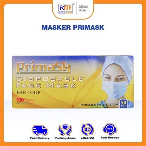 Masker Primask Disposable Mask Ear Loop Kimia Market