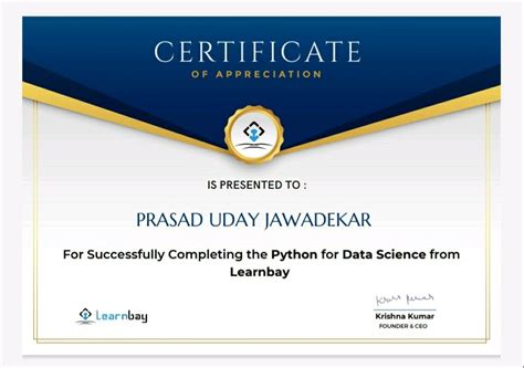 Prasad Jawadekar On Linkedin Learnbay Pythonfordatascience
