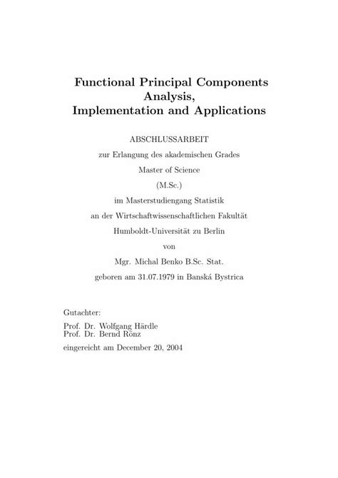 pdf functional principal components analysis implementation