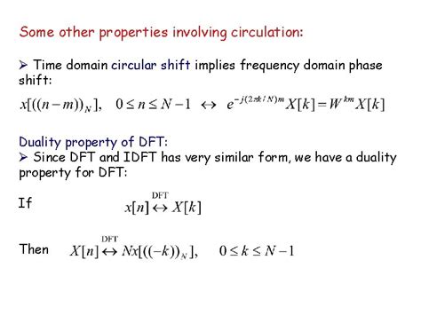 Circular Convolution Circular Convolution For Dft Timedomain Convolution