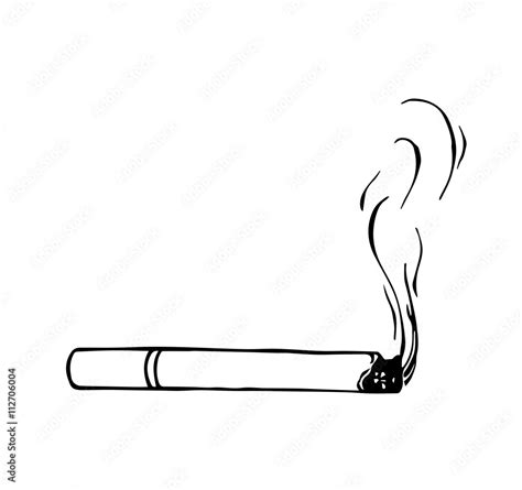 Vector Of Hand Draw Cigarette Stock Vector Adobe Stock
