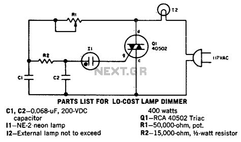 120 Vac Lamp Dimmer Circuit Next Electronics