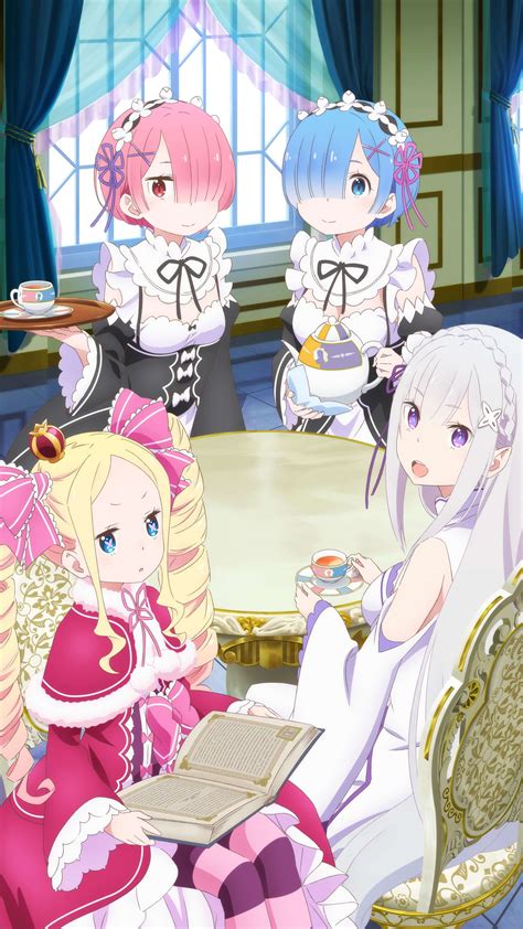 Re Zero Emilia Rem Ram Beatrice Kawaii Mobile