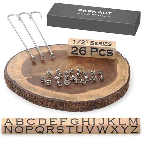 Pkpkaut 26pcs Mini 12 Branding Irons Alphabet Custom