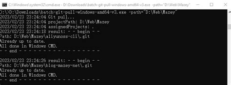 批量拉取 git pull 指定文件夹下面所有 Git 项目的最新代码 除除