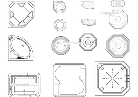 Jacuzzi 1 Dwg Free Cad Blocks Download