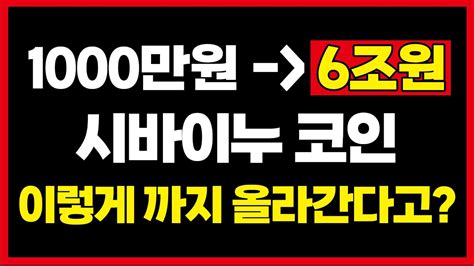 1000만원 투자로 6조원 수익 시바이누 코인 미쳤다 ㄷㄷ Youtube