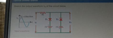 Solved Sketch The Output Waveform V Of The Circuit Below Chegg Com