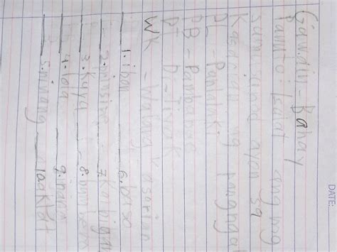 Gawain Bahay Panuto Isulat Ang Mga StudyX