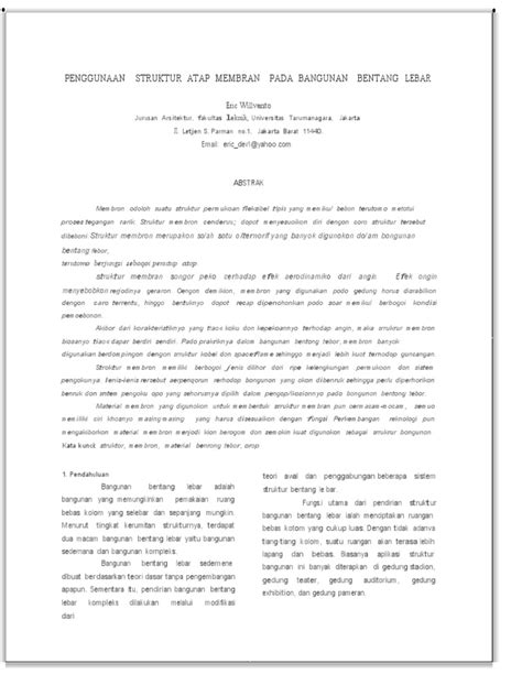 Penggunaan Struktur Atap Membran Pdf