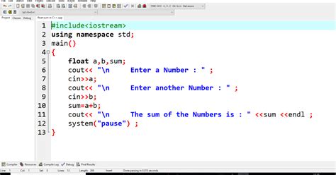 Sum Of Two Float Numbers In C Without And With Class