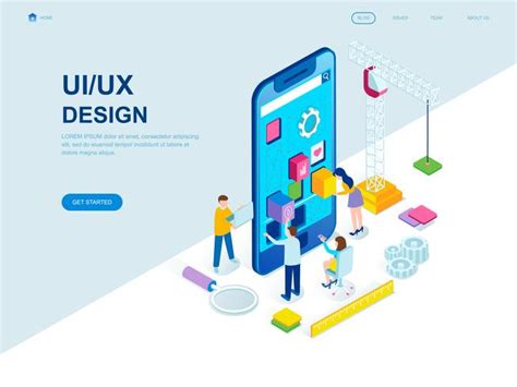 Modern Flat Design Isometric Concept Of Ux And Ui Design Vector Art At Vecteezy