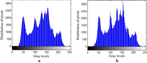 Histogram Representations Of A Input Image And B Reconstructed Image Download Scientific