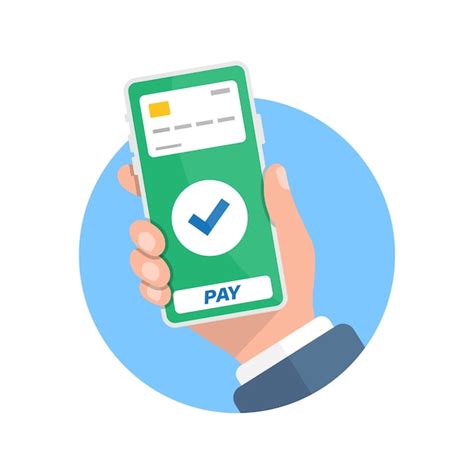 플랫 스타일의 손 그림에서 모바일 결제 격리 된 배경 Nfc 지불 기호 비즈니스 개념에 온라인 쇼핑 벡터 일러스트 레이 션 프리미엄 벡터