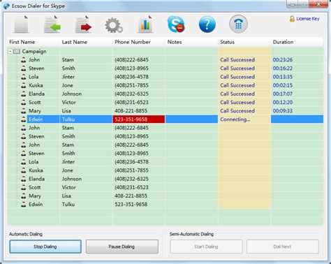 Screenshots Ecsow Skype Dialer Auto Dialer Predictive Dialer