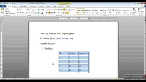 Copy Tabel Excel Ke Word At Richard Colon Blog