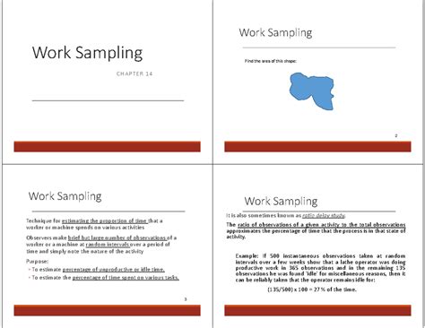 007 Work Sampling Work Sampling Chapter 14 Work Sampling 2 Find The Area Of This Shape Work