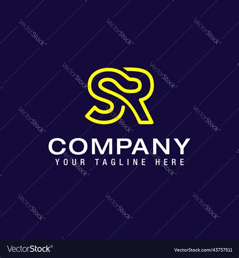 Sr S R Letter Logo Design Colors Creative Modern Vector Image Sr S R Letter Logo Design Colors Creative Modern Vector Image