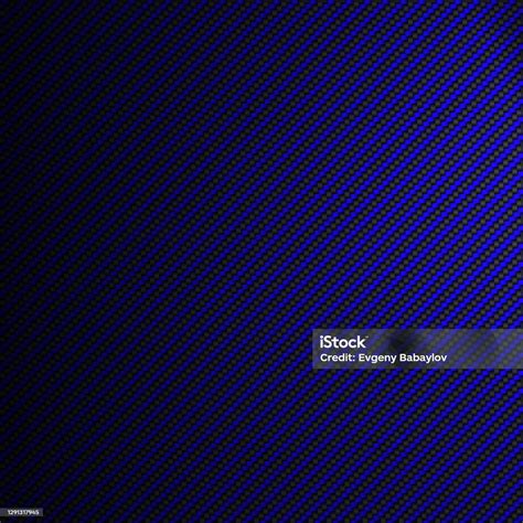 Panoramic Texture Of Blue And Black Carbon Fiber Stock Illustration