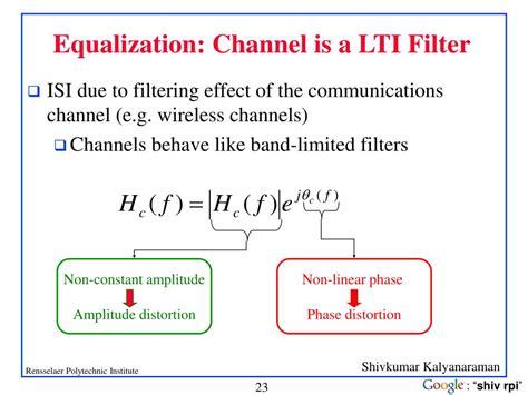 Ppt Point To Point Wireless Communication Ii Isi And Equalization