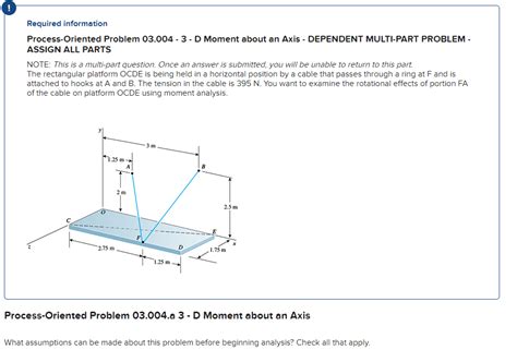 Solved Process Oriented Problem 03 004 3 D Moment About Chegg