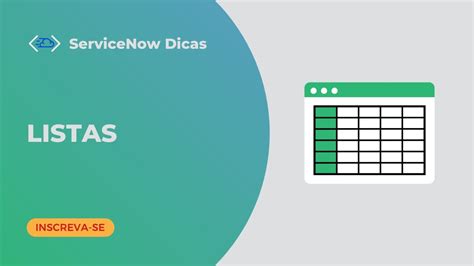 Listas ServiceNow YouTube