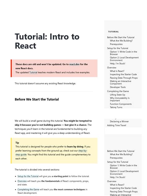 Tutorial Intro To React React Pdf Computer Programming