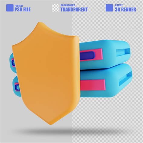Premium Psd 3d Illustration System Security 3