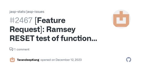 Feature Request Ramsey Reset Test Of Functional Form · Issue 2467