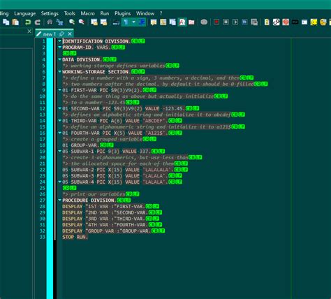 Cobol Word Character Notepad Community