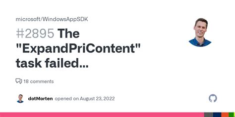 The Expandpricontent Task Failed Unexpectedly Cannot Access A Disposed Object · Issue 2895