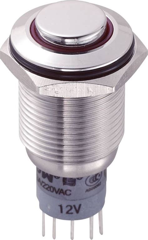 Tru Components Las2gqh 11er12vsp Vandalismebestendige Druktoets 250 Vac 3 A 1x Bol