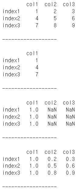 3 1판다스 사칙연산 모두의 파이썬2 판다스 따라하기