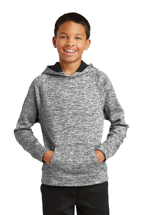 Sport Tek Youth Posicharge Electric Heather Fleece Hooded Pullover Ebay