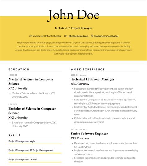 Project Manager Resume Objective Examples