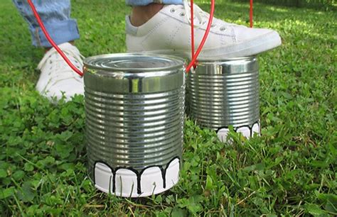 Fabriquer Des échasses Avec Des Boîtes En Métal