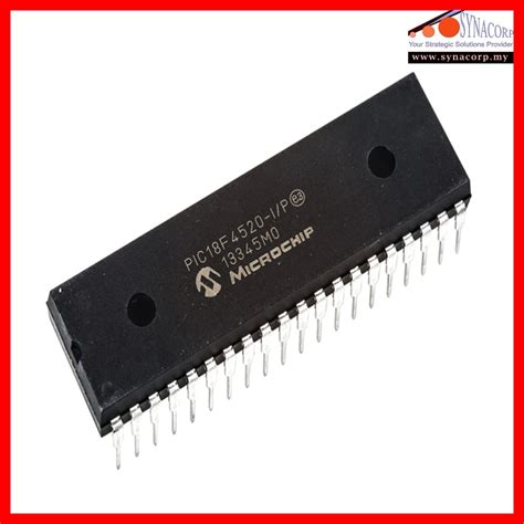 ic pic18f4520 8 bit mcu flash microcontrollers 40 mhz 32 kb 1 5 kb