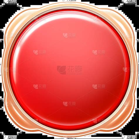 矢量红色按钮免抠元素素材 花瓣网