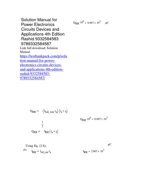 Power Electronics Circuits Devices And Applications 4th Edition Rashid 9332584583 9789332584587