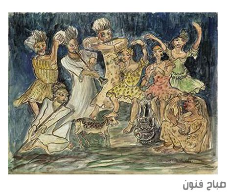 بعض لوحات الفنان راغب عياد