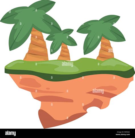 Landscape Trees Nature Scenery White Background Vector Illustration Stock Vector Image Art Alamy