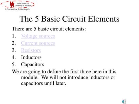 PPT Module Part Circuit Elements PowerPoint Presentation Free Download ID