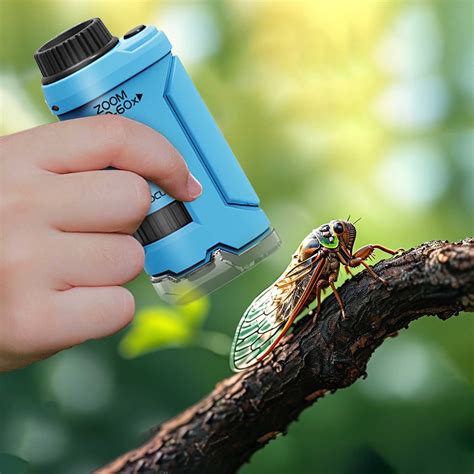 Portable Handheld Mini Microscope 60x 120x Magnification Led Lighted Pocket Science Microscope