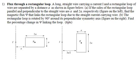Solved Flux Through A Rectangular Loop A Long Straight