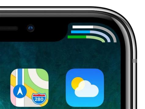 redesigned iphone x status bar