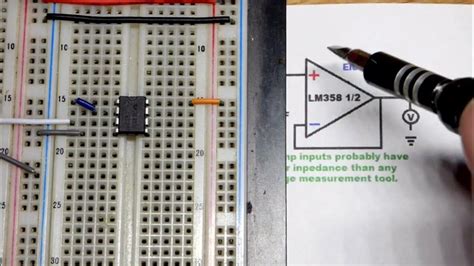 Lm358 Op Amp Follower Helping To Measure A Weak Voltage For Learning