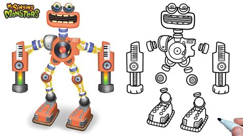 How To Draw A Rare Wubbox From My Singing Monsters Step By Step Youtube