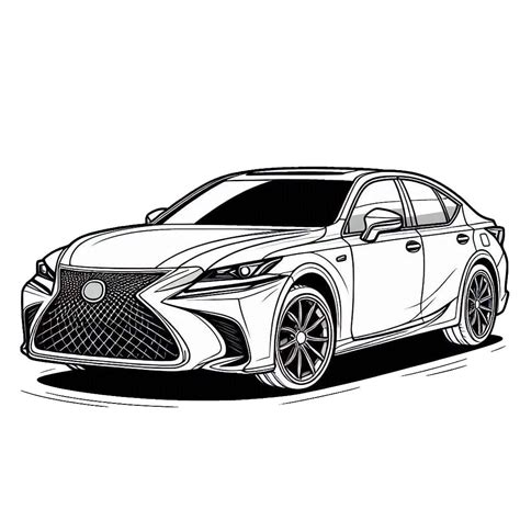 車をシンプルに描く 印刷可能ぬりえ無料ダウンロード